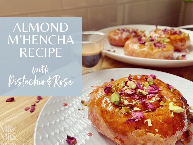 North African Delights - almond m’hencha with pistachio, honey and rose