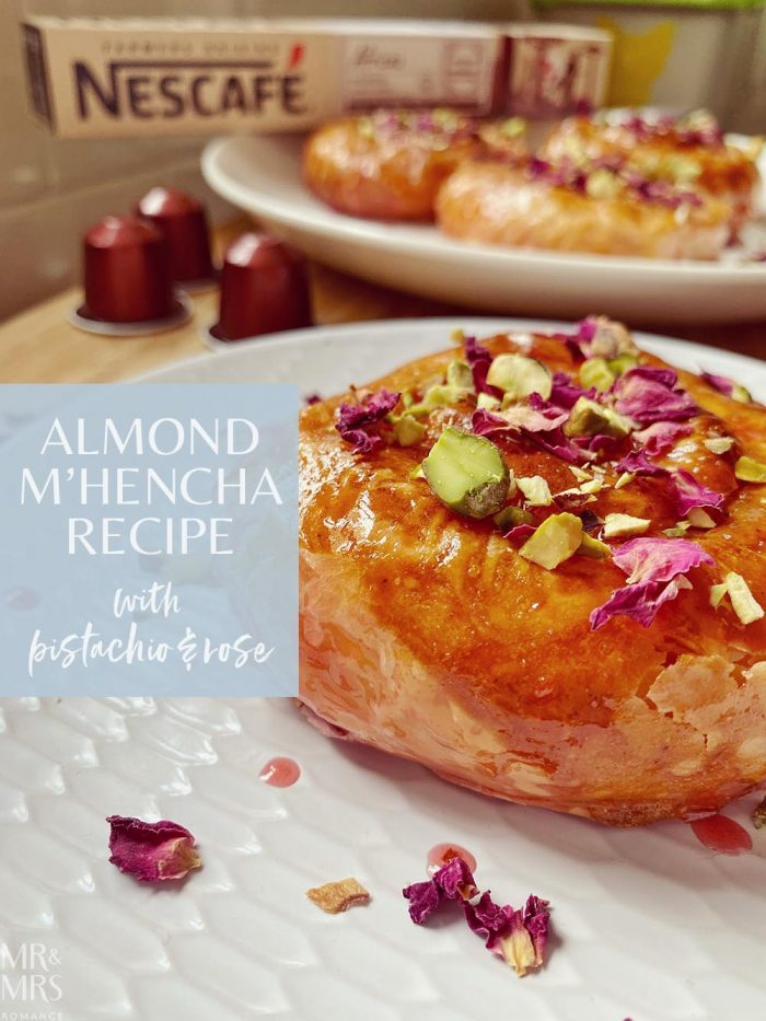 North African Delights - almond m’hencha with pistachio, honey and rose